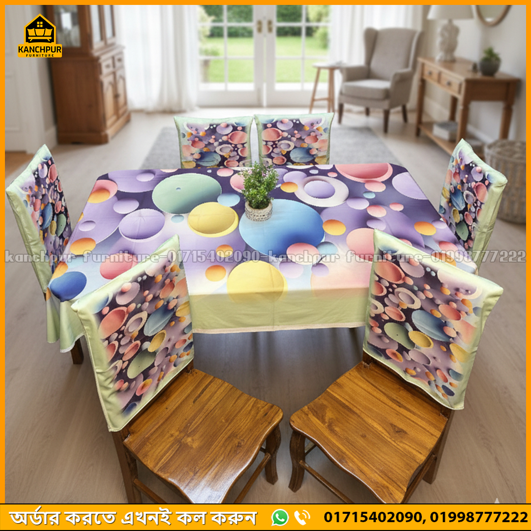 3D Print Dining Table Mat With 6 Chair Covers - Aronno-Mihi
